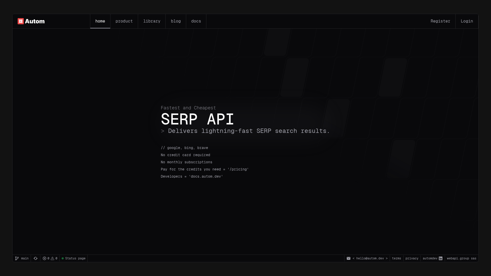 Autom - Fast, Affordable SERP API for Real-Time Results