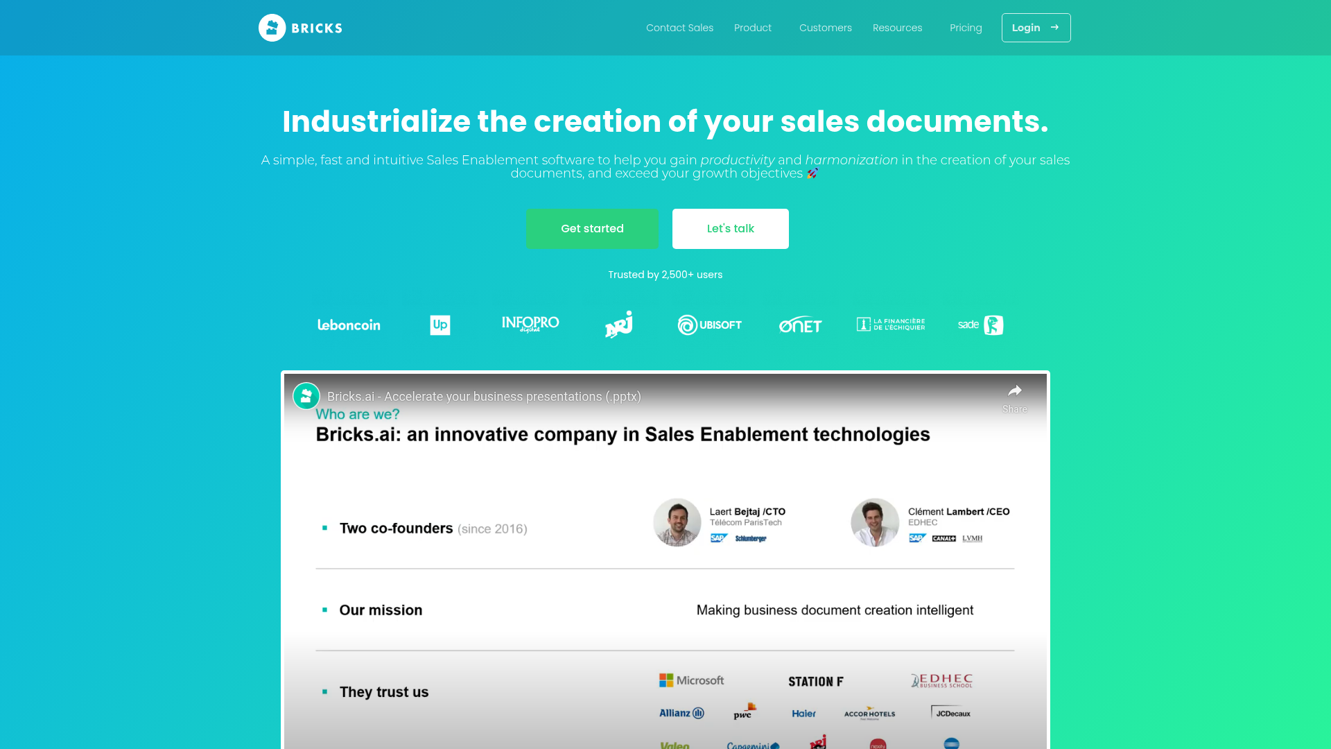 Bricks.ai - Streamline Sales Document Creation Effortlessly