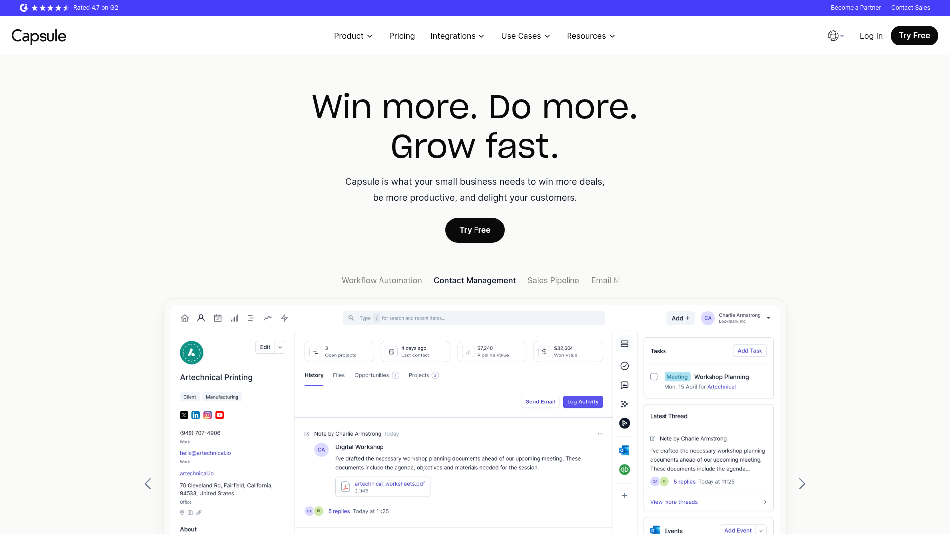 Optimize Your Sales and Customer Experience with Capsule CRM