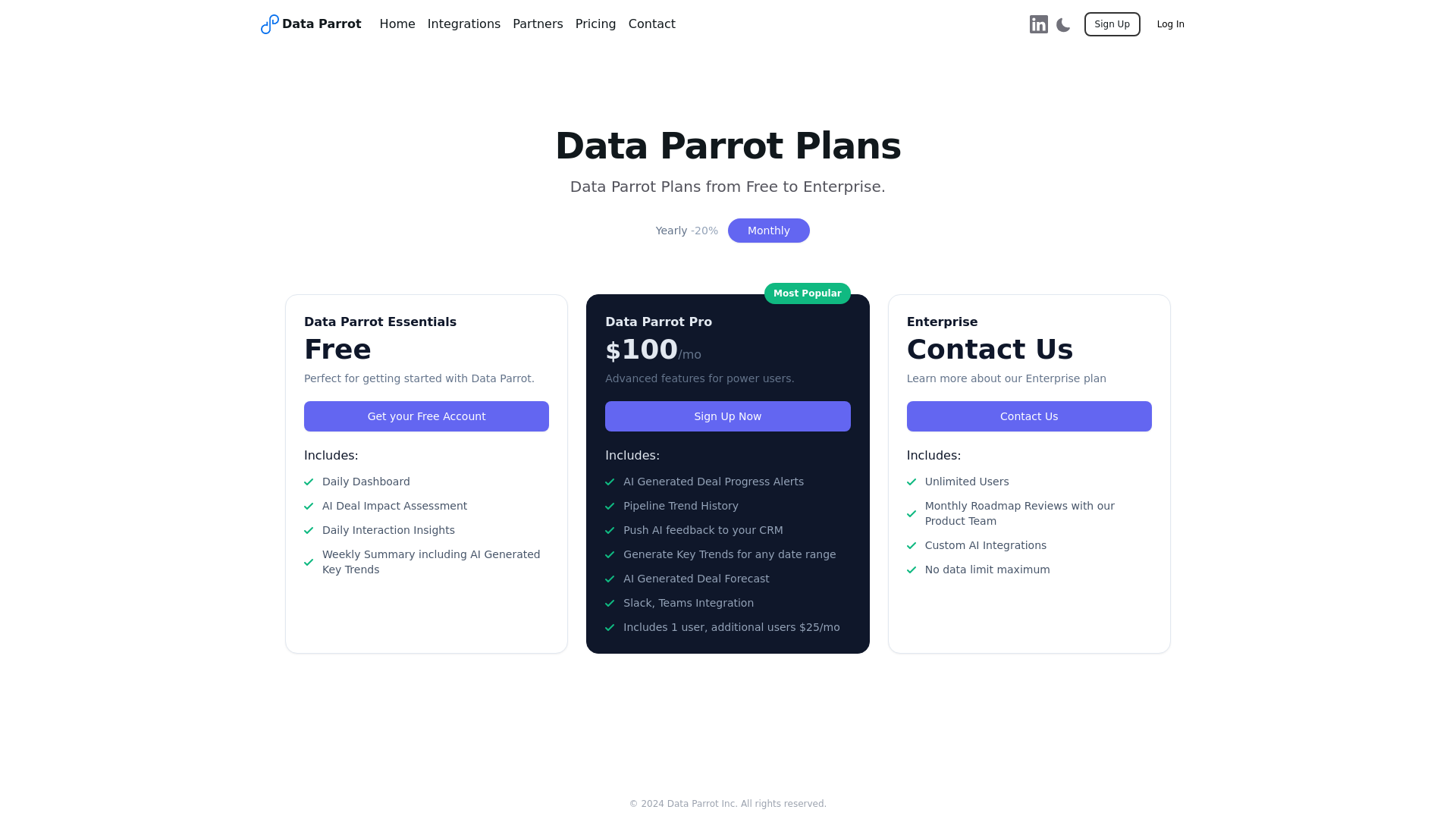 Data Parrot AI CRM Analytics for Confident Forecasting