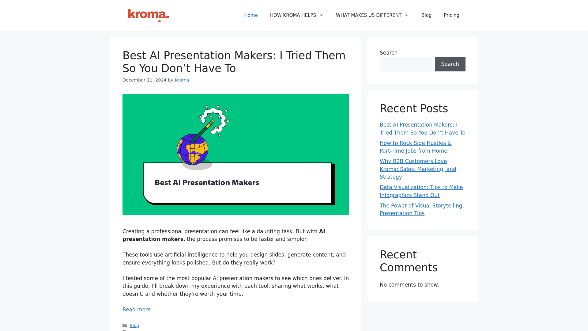 Create Stunning Presentations Fast with Kroma.ai