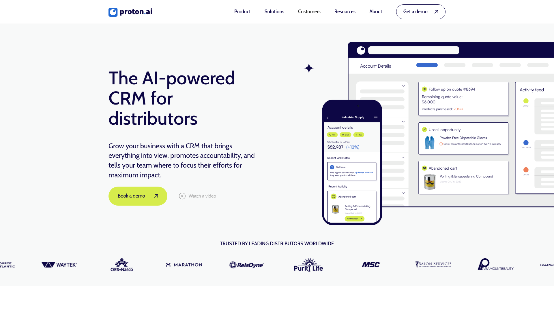 Proton AI CRM for Distributors: Boost Sales & Streamline Efforts