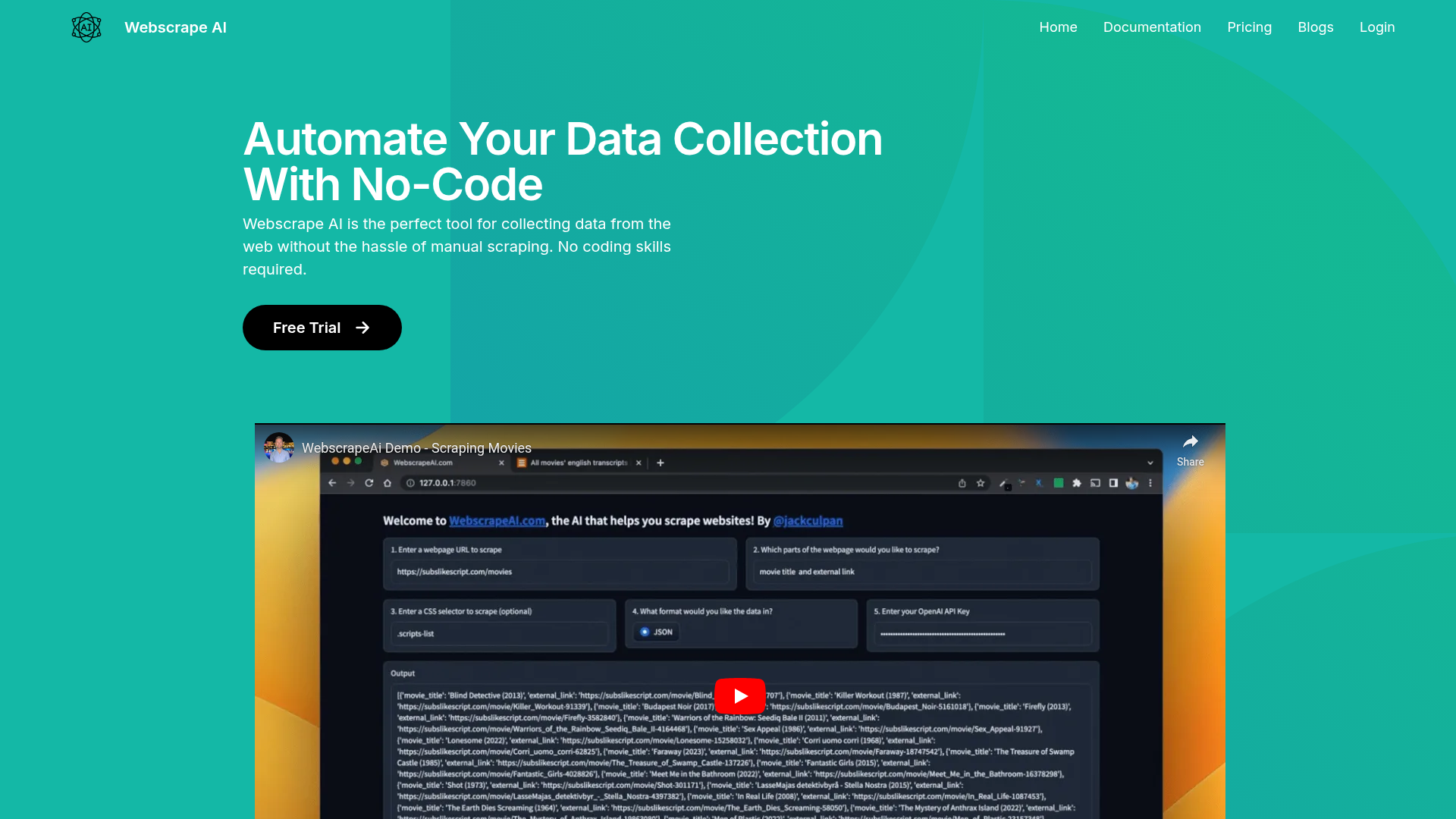 WebscrapeAI: Effortless Data Collection Made Easy
